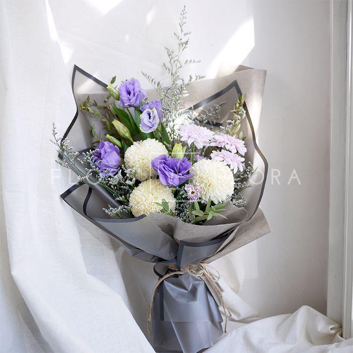 Jual Spesial - Delicate Passion (Buket Bunga Segar; Aster, Lisianthus ...