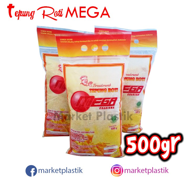 Jual Tepung Roti Merk Mega/Tepung Nugget 250GRAM Indonesia|Shopee Indonesia