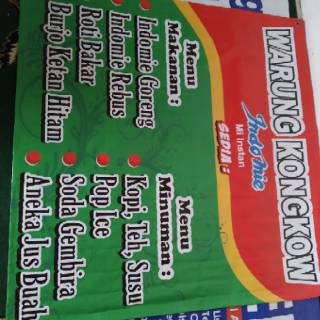 Jual SPANDUK BANNER | WARMINDO WARUNG MAKAN INDOMIE | UKURAN 200cm x ...