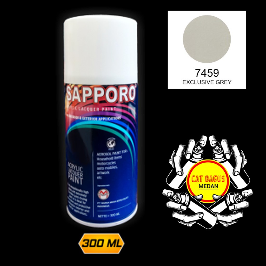 Jual SAPPORO 7459 EXCLUSIVE GREY CAT SEMPROT 400 ML CAT MOTOR AEROSOL ...