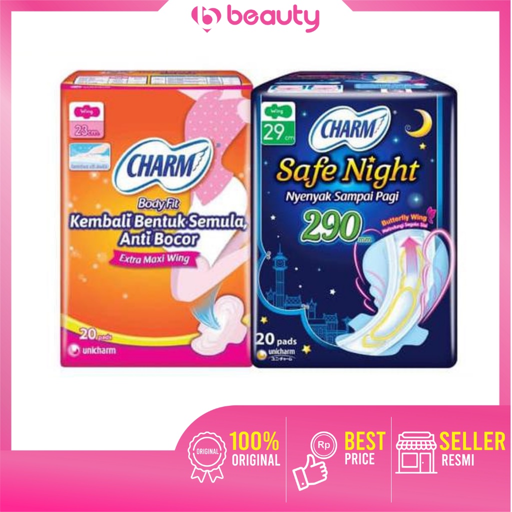 Jual Charm Safe Night Wing 29cm / Pembalut Wanita / Cooling Fresh / Maxi Wing / Softex Wanita ...