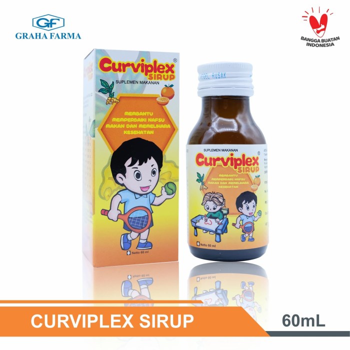Jual Curviplex Sirup 60 ml Graha Farma / Vitamin Penambah Nafsu Makan ...