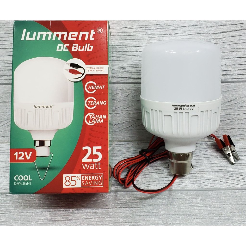 Jual Lampu DC LED Lumment DC 25 Watt Lampu Aki 12V Putih | Shopee Indonesia