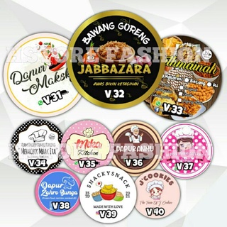 Jual CETAK STIKER MAKANAN LABEL KEMASAN STICKER CUSTOM LOGO STIKER KUE ...