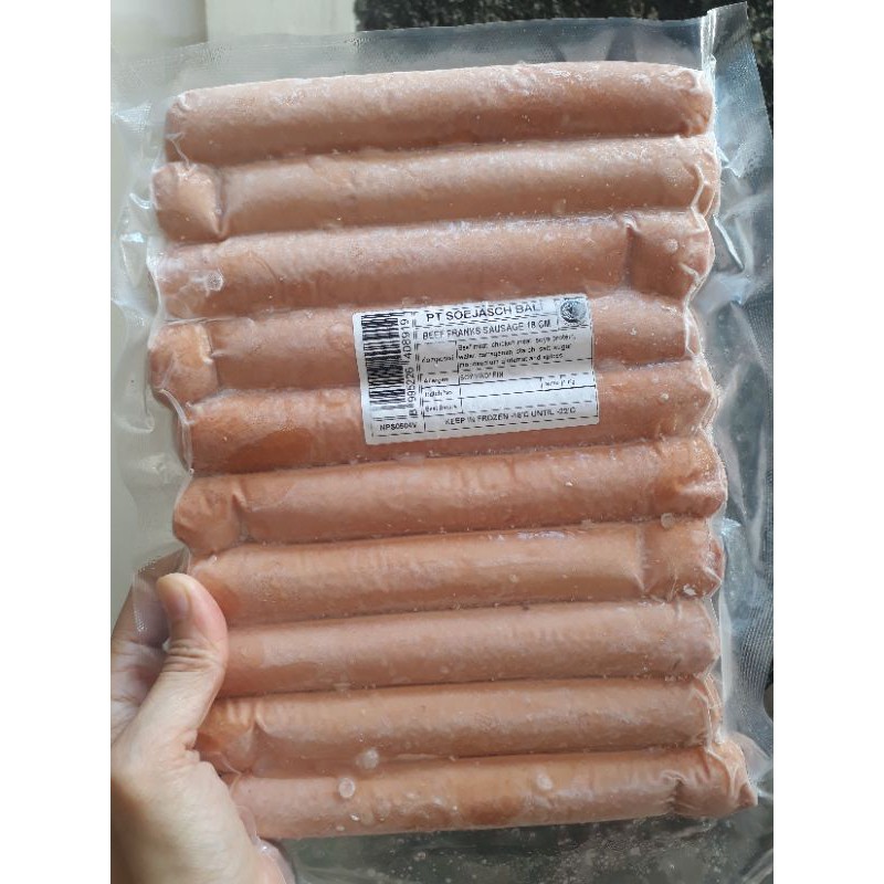 Jual Sosis sapi "Nikmat" 1kg Soejasch Bali HALAL (skinless) | Shopee ...