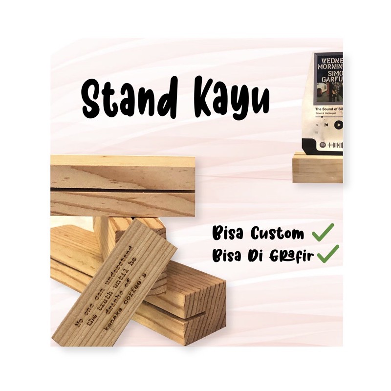 Jual Premium Stand Kayu / Stand Kayu Akrilik / Dudukan Kayu / Kayu ...