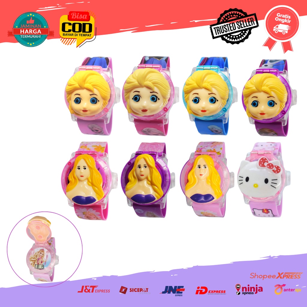 Jual [COD] Jam Tangan Anak Topeng Kepala Cewek 3D Digital Melodi Musik ...