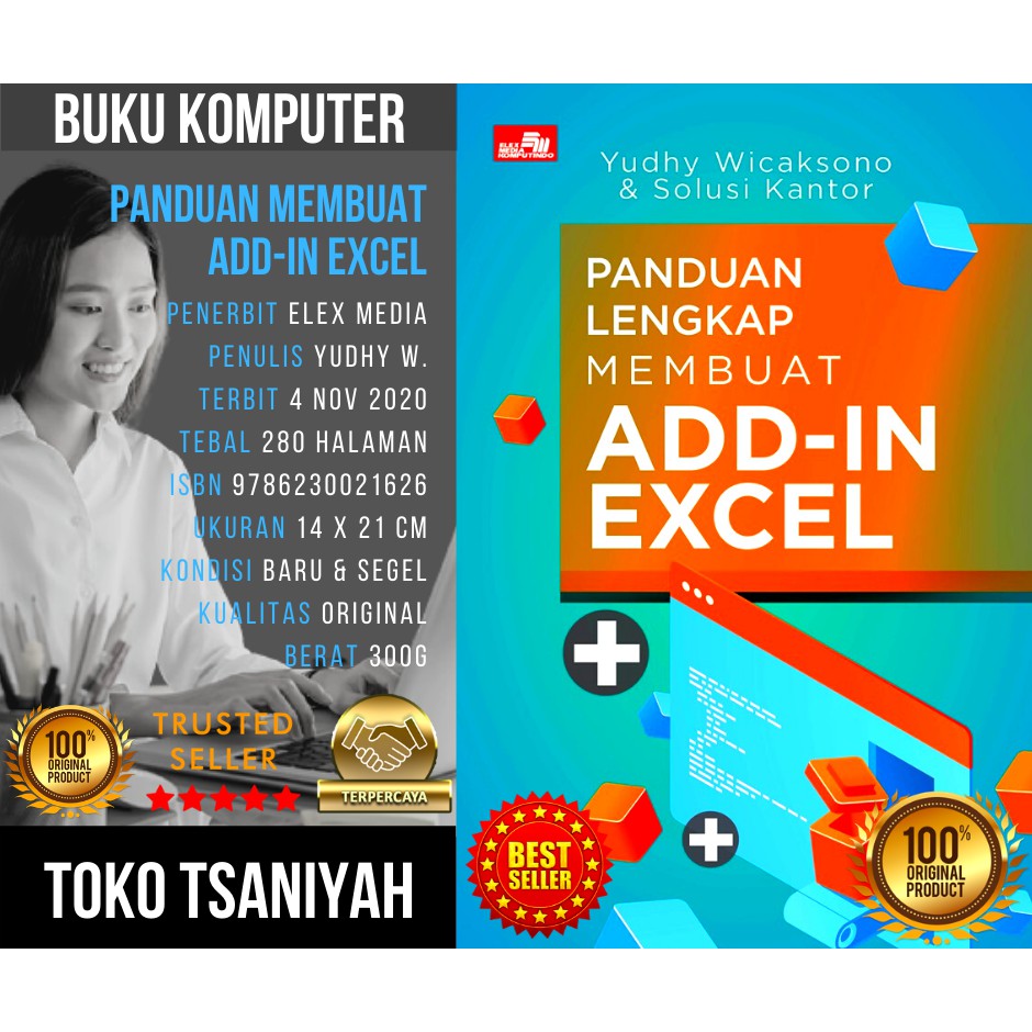 Jual Buku Komputer Panduan Lengkap Membuat Add-In Excel Yudhy Wicaksono MS Excel Microsoft Excel ...