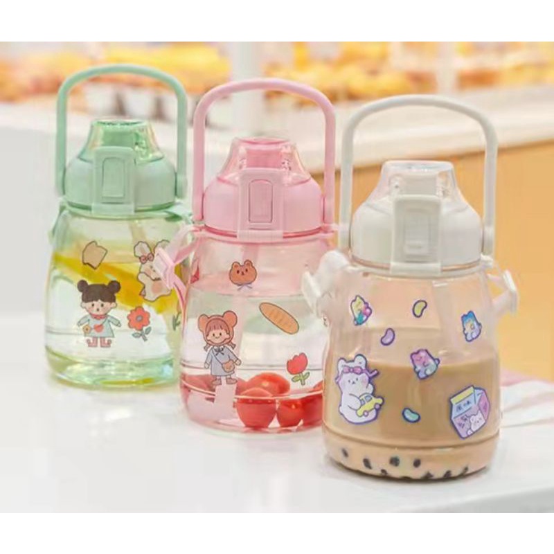 Jual Botol minum 1200ML botol minuman anak 1200ML botol minum sedotan ...
