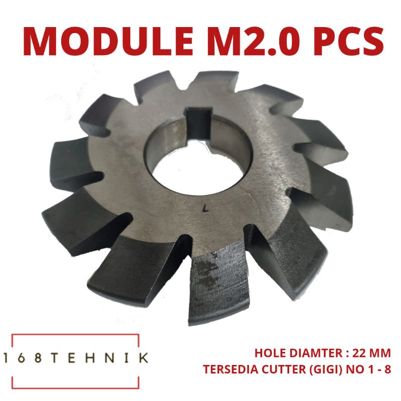 Jual MODULE M2 / MODULE M2.0 GEAR MILLING CUTTER M2.0 / MODUL PISAU ...