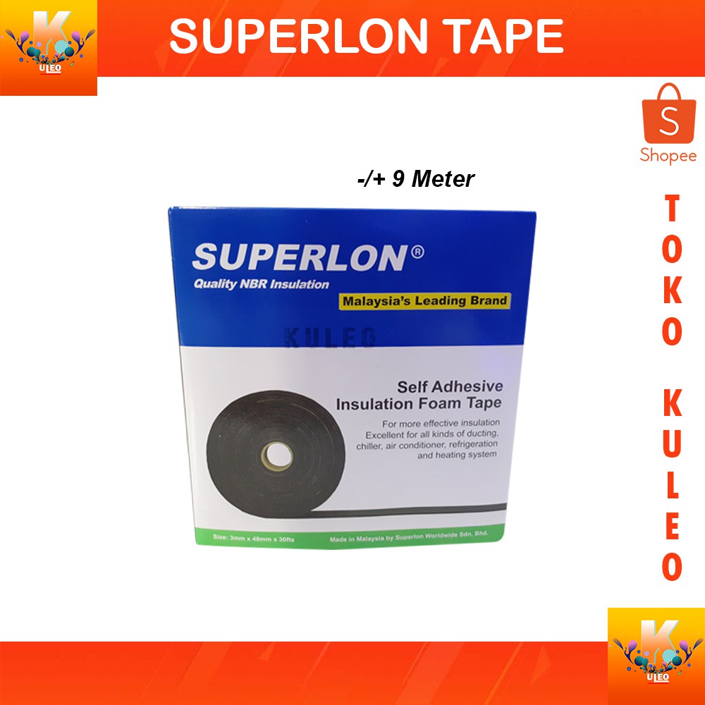 Jual Insulasi Tape Pipa AC / SUPERLON Tape / Insulation Foam Tape ...