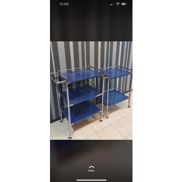 Jual instrumen 2-3 tahap stenlies troli instrumen | Shopee Indonesia