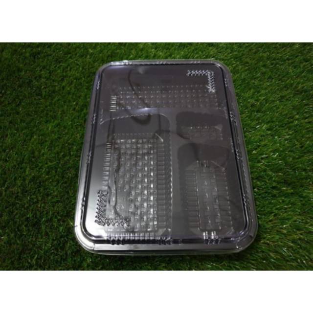 Jual Mika Box Bento 5 (isi 50pcs) Take Away Plastik Sekat 4 Tahan Panas ...