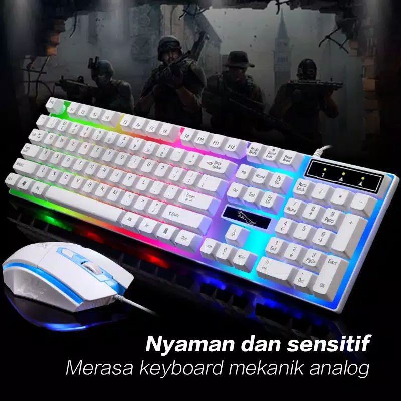 Jual Keyboard Mouse Gaming Lampu varro lycan Keyboard Mouse Set Paling ...