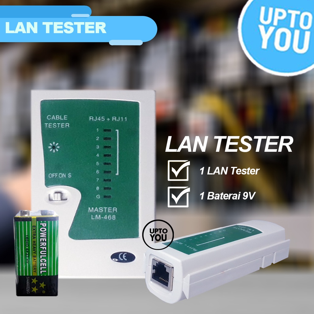 Jual LAN Tester UTP RJ45 & RJ11 DENGAN BATERAI | Shopee Indonesia