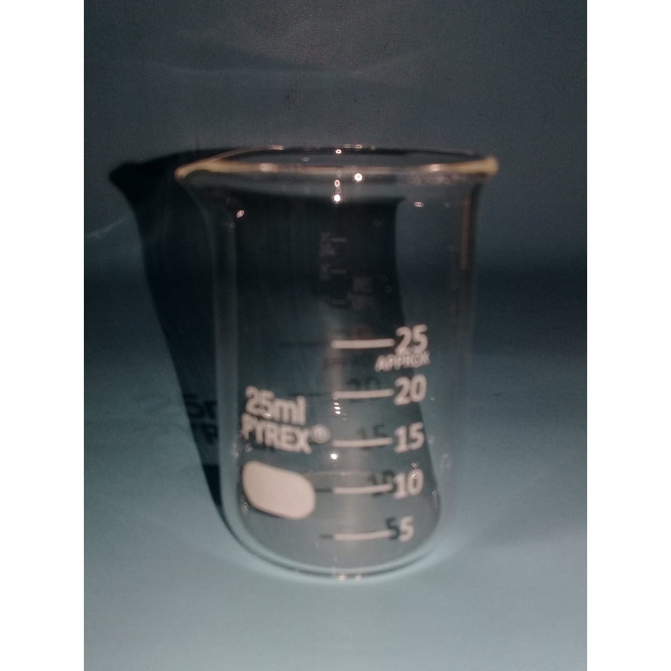 Jual Beaker glass / gelas kimia kaca PYREX 25 ml - RRC | Shopee Indonesia
