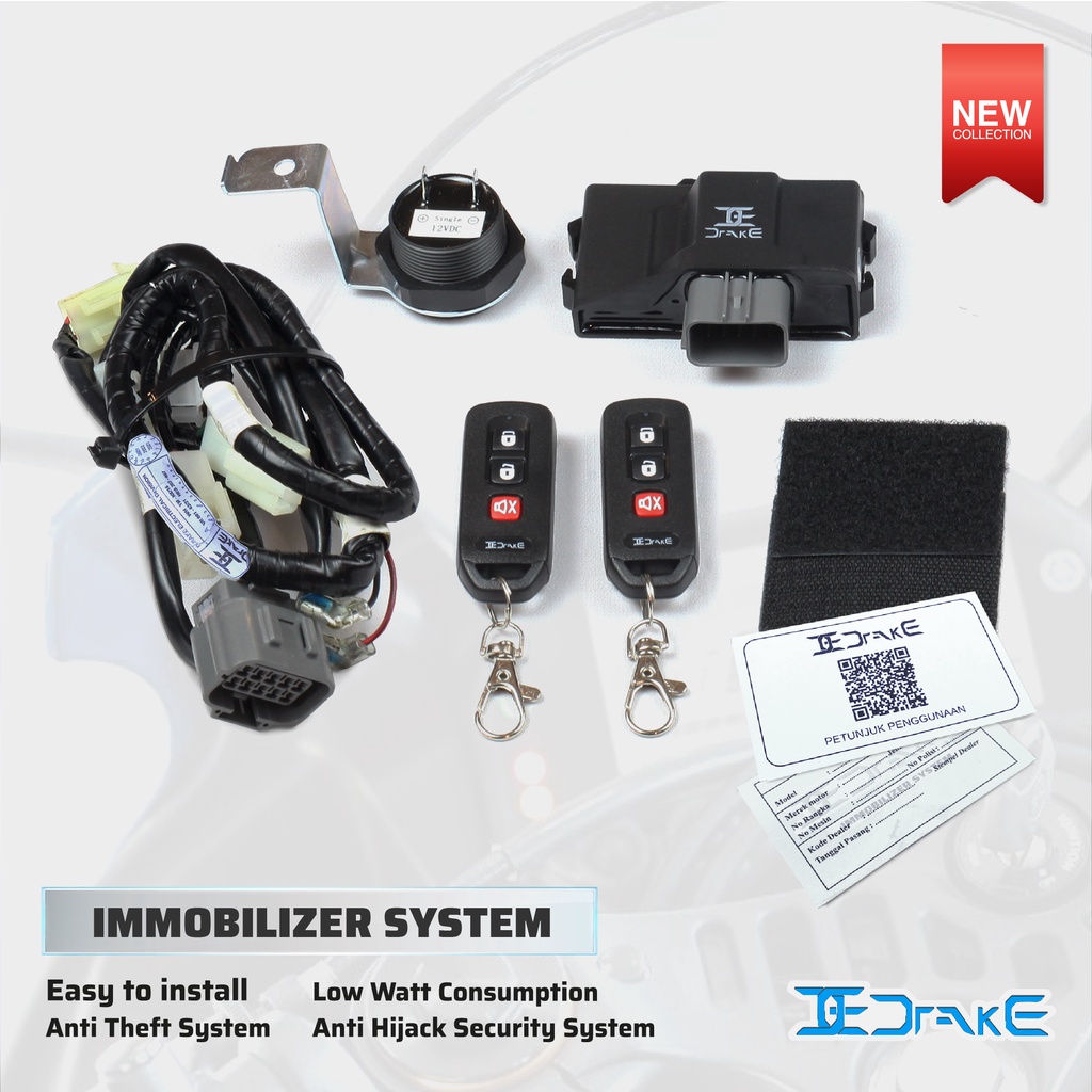 Jual Drake Immobilizer Alarm Universal Untuk Semua Motor | Shopee Indonesia