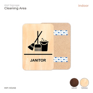 Jual logo pintu janitor - ruang janitor cafe - janitor logo - wall ...