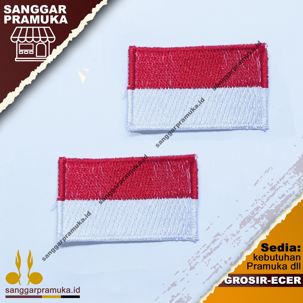 Jual Bendera Bordir / Bordir Bendera / Badge Merah Putih Bordir ...