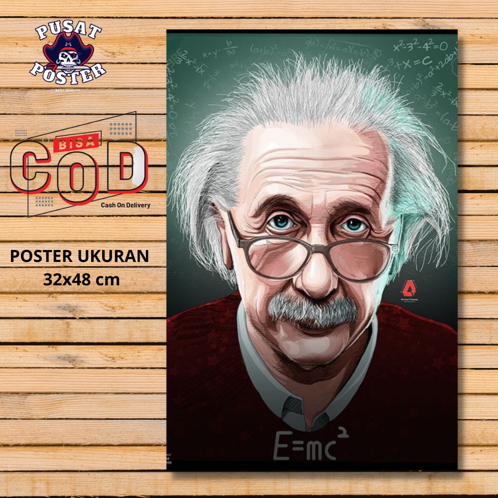 Jual POSTER ALBERT EINSTEIN - FOTO ALBERT EINSTEIN - HIASAN DINDING - DEKORASI RUMAH - HIASAN ...