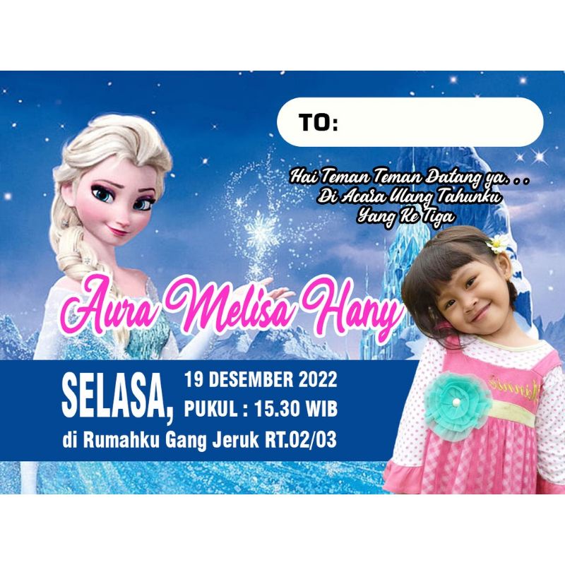 Jual Undangan Ultah Custom Frozen | Shopee Indonesia