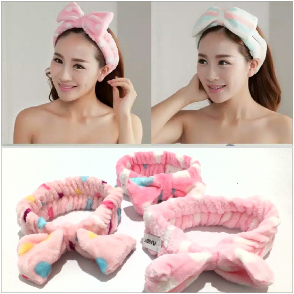 Jual Korean Headband Cute Lucu Imut / Handuk Bando / Bandana Masker ...