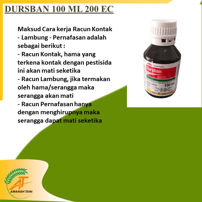 Jual INSEKTISIDA DURSBAN 100 ML 200 EC | Shopee Indonesia