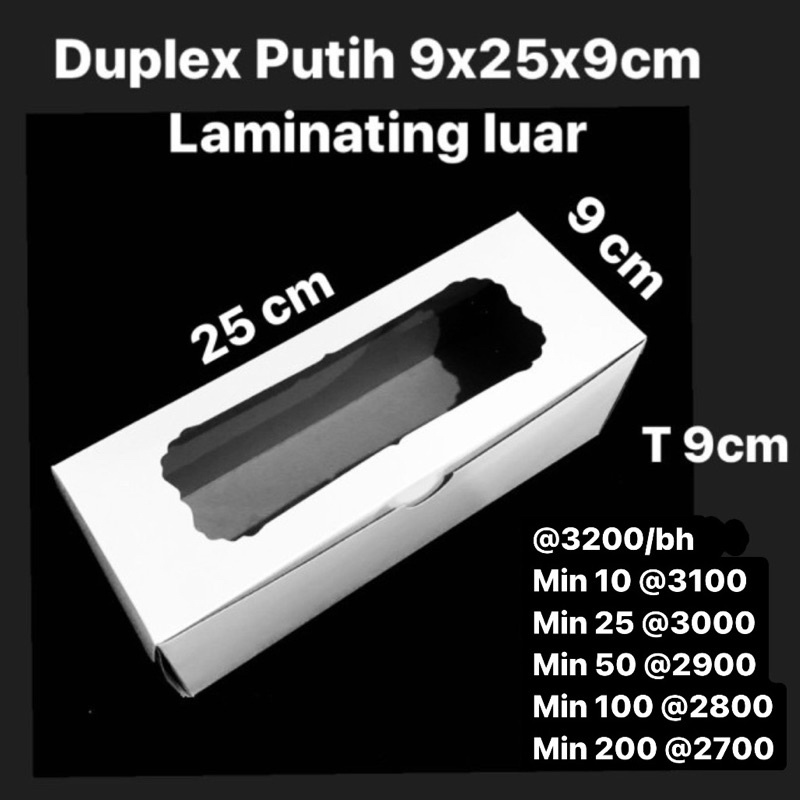 Jual Box duplex putih ukuran 9x25x9cm | Shopee Indonesia