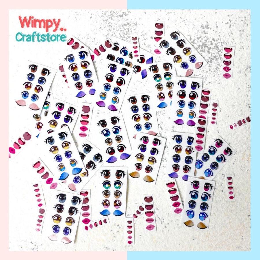 Jual Sticker Mata Boneka Sticker Mulut Amigurumi Clay Nendoroid Fondant ...