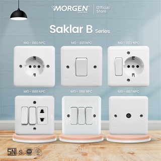 Jual Saklar Morgen B series IB Engkel+Seri,SK Arde+saklar,Socket Antena ...