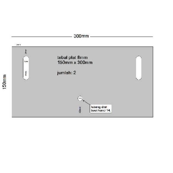 Jual Besi Plat 8mm 150 x 300mm + lubang | Shopee Indonesia