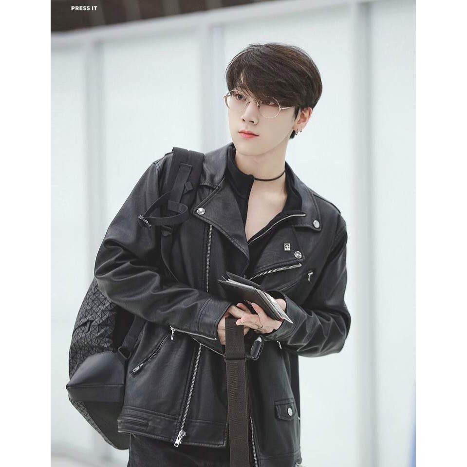Jual Jaket Kulit Ten NCT Leather Jacket Idol KPOP | Shopee Indonesia