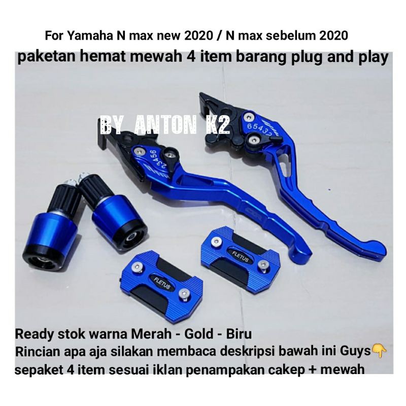 Jual VARIASI N MAX/AKSESORIS MOTOR YAMAHA NMAX NEW 2020 PH 4ITEM HANDLE ...