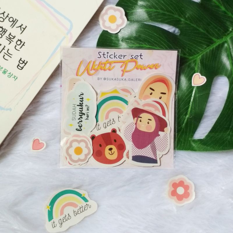 Jual [20 PCS] STICKER SET - UKHTI POWER / CHIBI UKHTY HIJAB by sukasuka ...