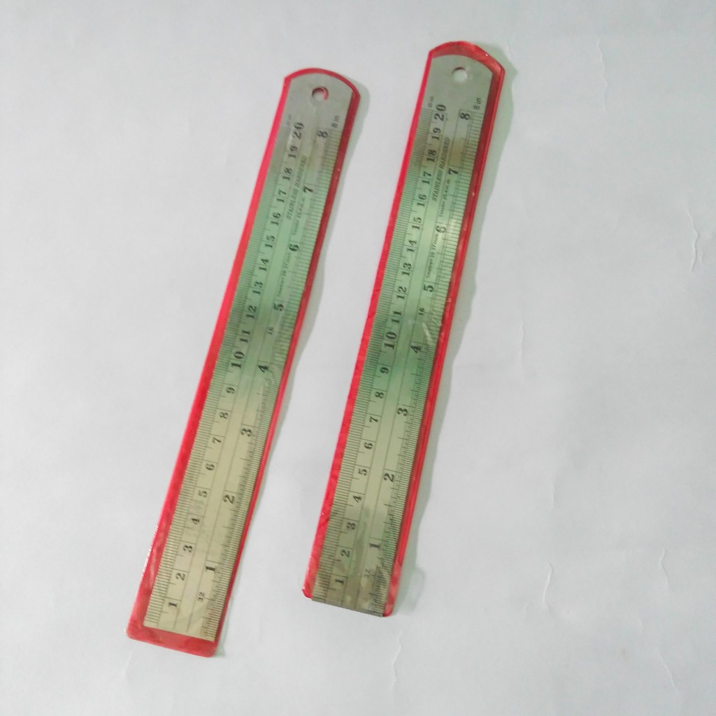 Jual Penggaris Besi 20 Cm Perlengkapan Sekolah Kantor Sedang Murah ...
