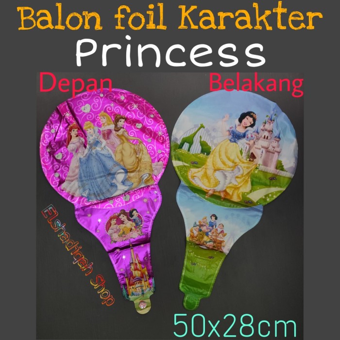 Jual Balon foil karakter PRINCESS 2 sisi balon foil tenis SOUVENIR ...