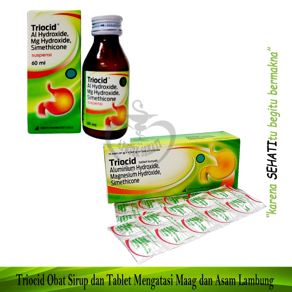 Jual TRIOCID TABLET DAN SYRUP OBAT MAAG LAMBUNG TUKAK LAMBUNG GASTRITIS ...