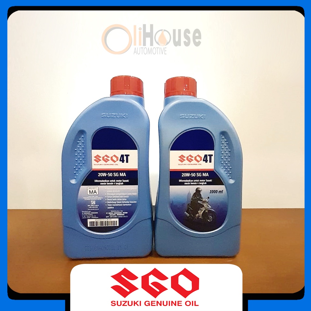 Jual OLI MESIN MOTOR SGO SUZUKI GENUINE OIL 20W-50 SG 1000mL | Shopee Indonesia