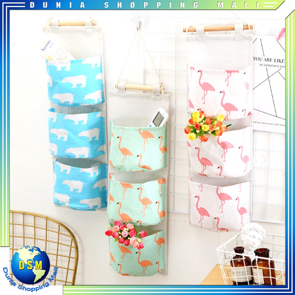 Jual DSM Organizer Korea 3 sekat serbaguna Storage Bag gantung 3 sekat ...