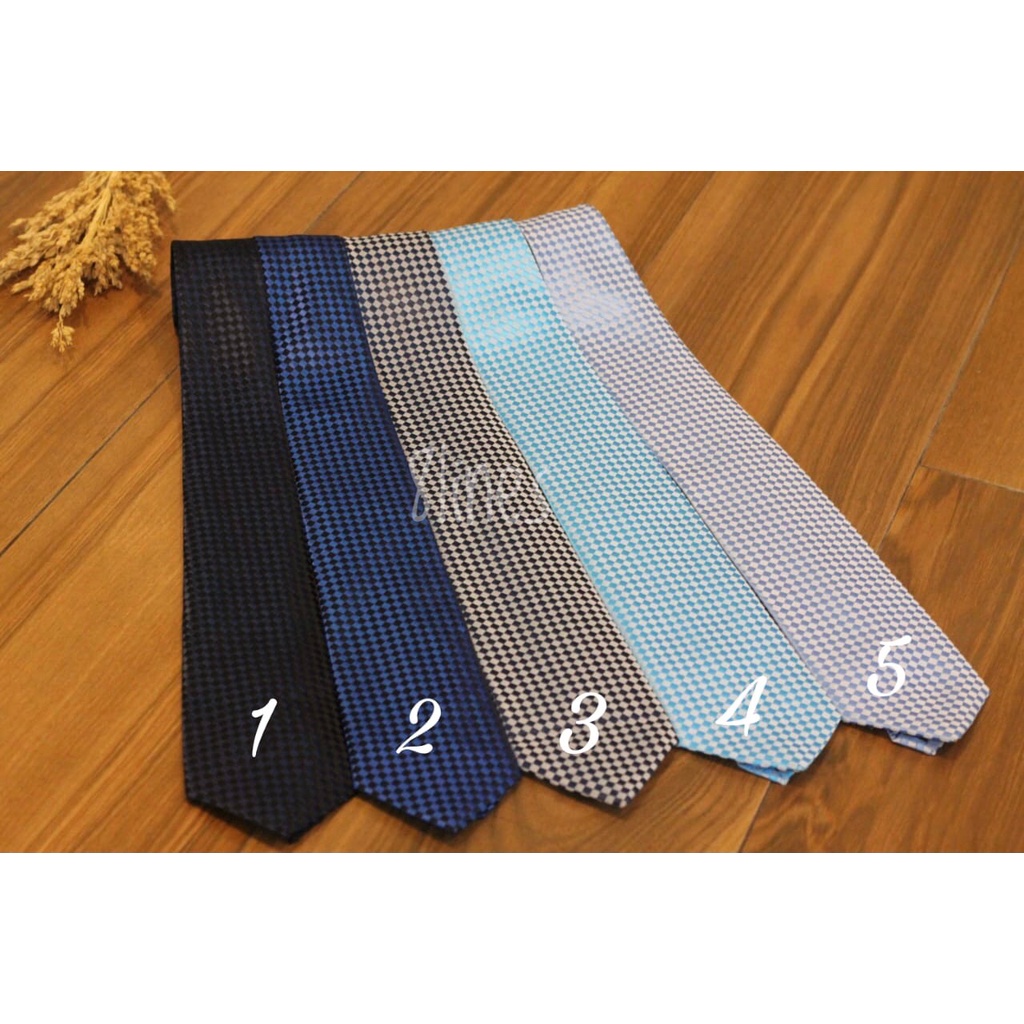 Jual Dasi panjang motif Kotak Biru | Shopee Indonesia
