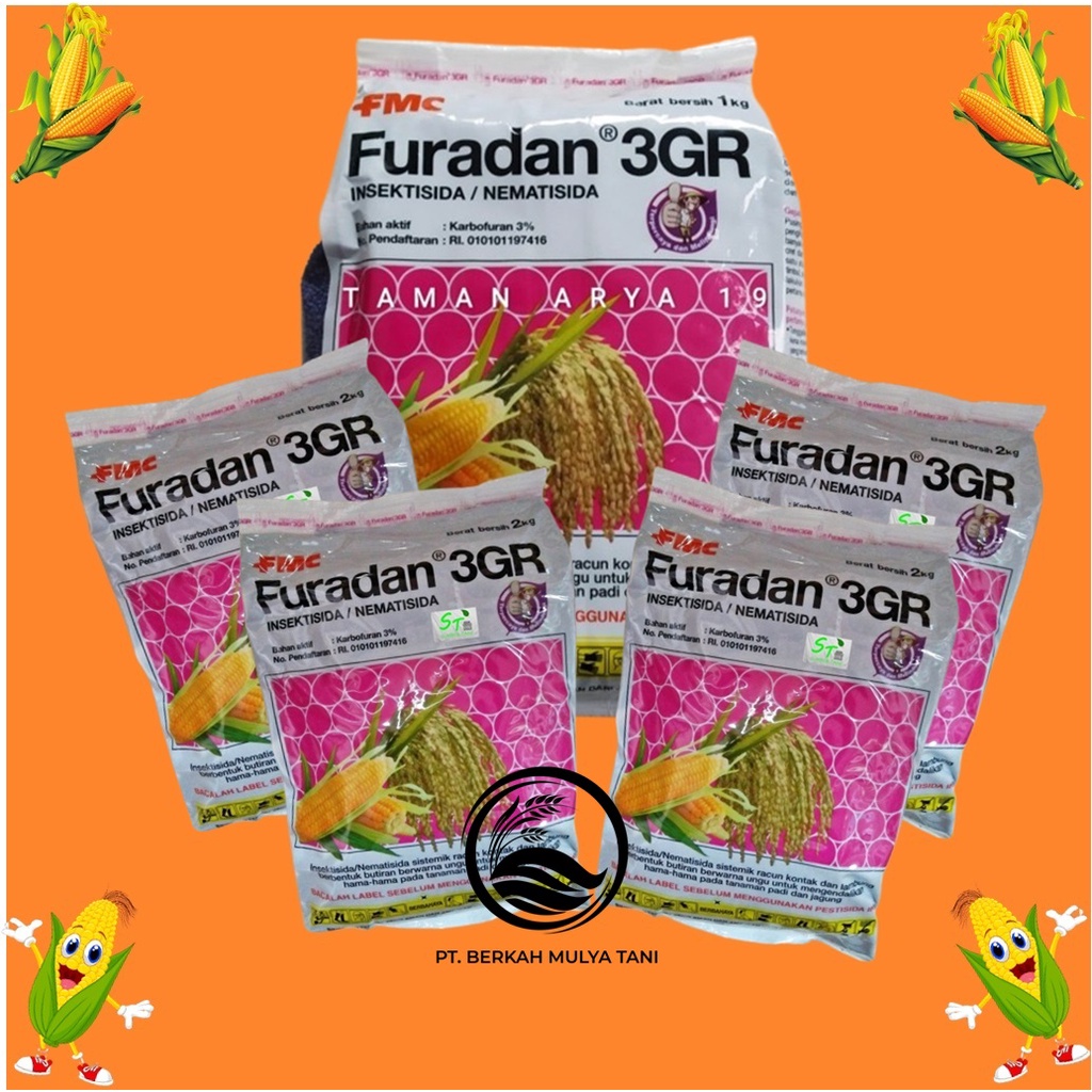Jual Insektisida Nematisida Furadan 3 GR Kemasan1 Kg Puradan Pembasmi ...