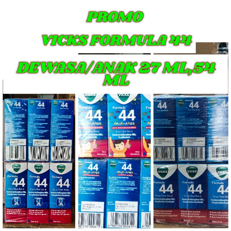 Jual vicks formula 44 dewasa 54 ml/27 ML(Per pcs) | Shopee Indonesia