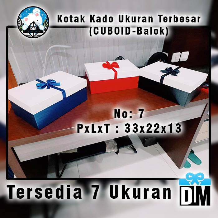 Jual Kotak Kado Gift Box Balok Cuboid Besar Simple Elegan Bahan Premium ...