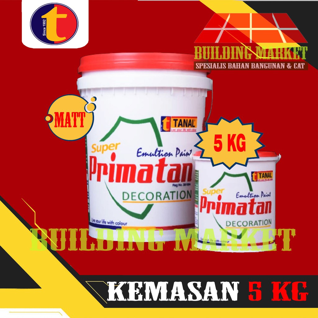 Jual CAT PLAFON GIPSUM GRC CAT TEMBOK TANAL PRIMATAN INTERIOR 5 KG ...