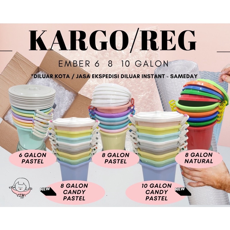 Jual Ember 10 8 6 Galon Ember 30 40 Liter Bucket Pail dengan Tutup ...