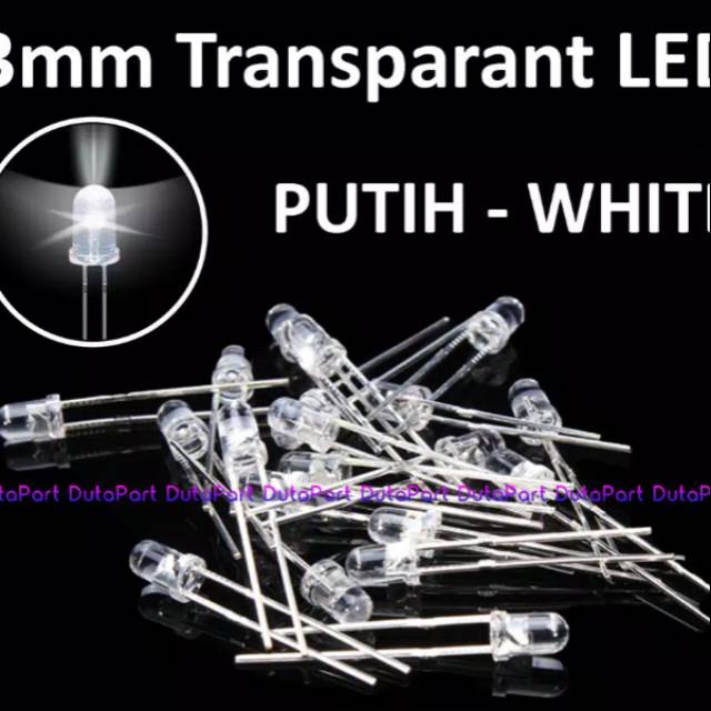 Jual Lampu Led 3mm Bening Warna Putih terang | Shopee Indonesia
