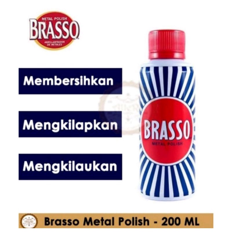 Jual BRASSO Metal Polish Pengkilat Logam 200ml | Shopee Indonesia