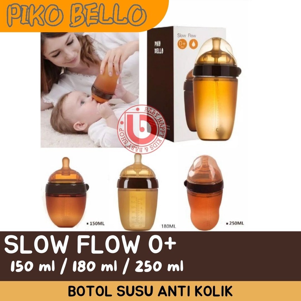 Jual PIKO BELLO Brown Series Botol Susu Anti Kolik -nipple 1 hole ...