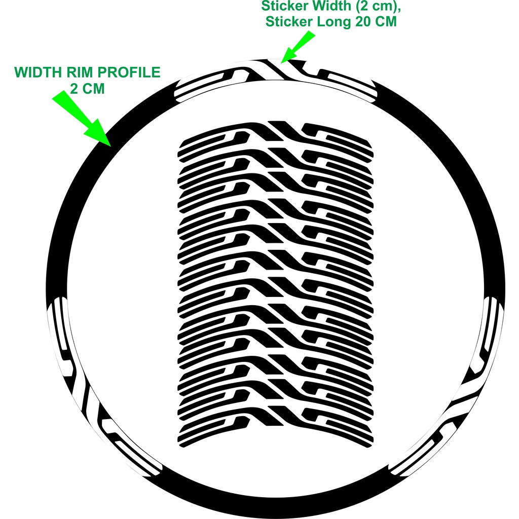 Jual Stiker Rim ENVE 20 16 inch Width 2cm Rims Decal Sepeda TERMURAH ...