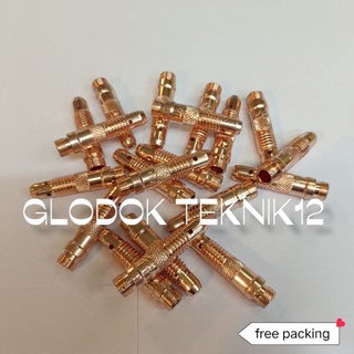 Jual BODY COLLET ARGON LAS TIG / COLLET BODY UKURAN 1.6MM DAN 2.4MM ...